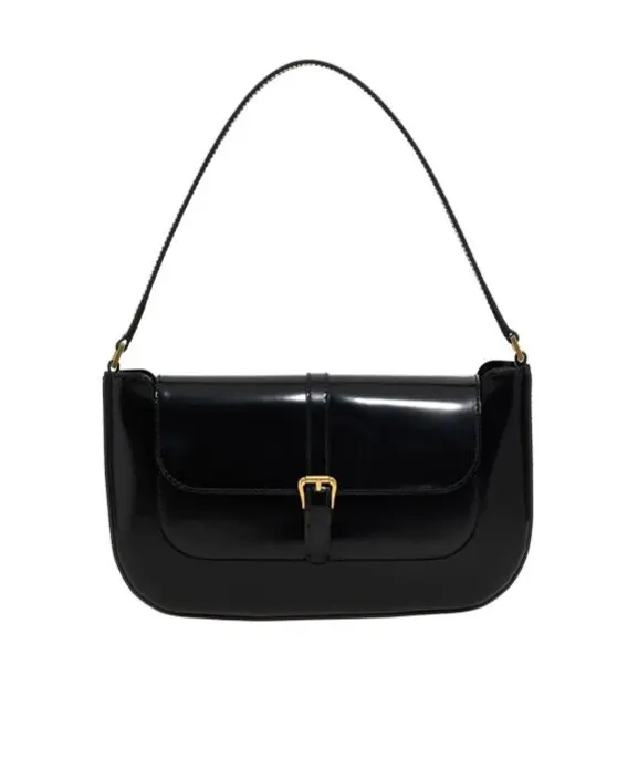 By Far Miranda Buckle Underarm Bag - Black