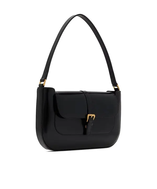 By Far Miranda Buckle Underarm Bag - Black