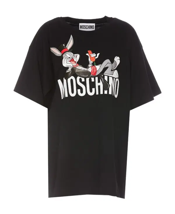 Moschino Bugs Bunny Patch Organic Cotton T-shirt