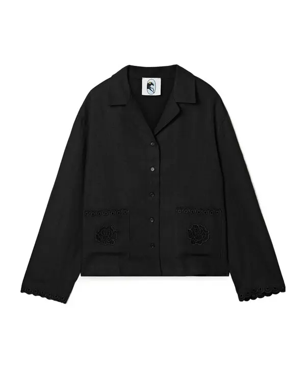 Sleeper Sofia Embroidered Linen Shirt