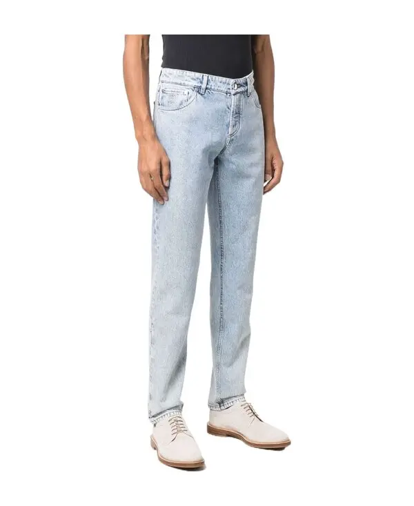 Brunello Cucinelli Light Wash Straight Leg Jeans - Blue
