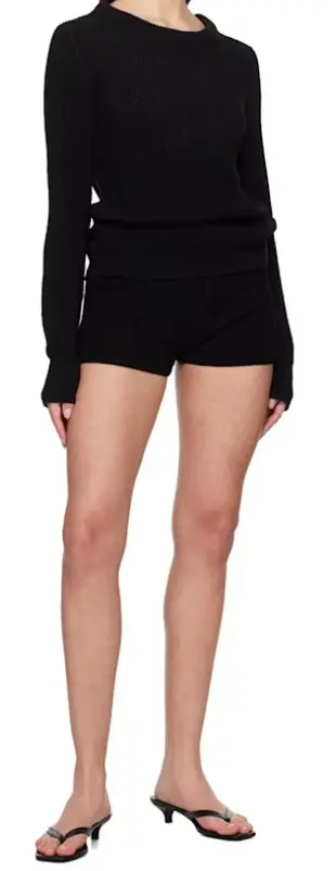 AYA MUSE Ribbed-knit Shorts