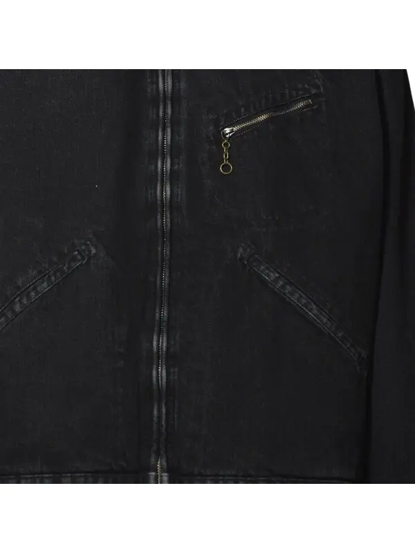 MAISON MARGIELA Zip-up Denim Jacket With Corduroy Collar
