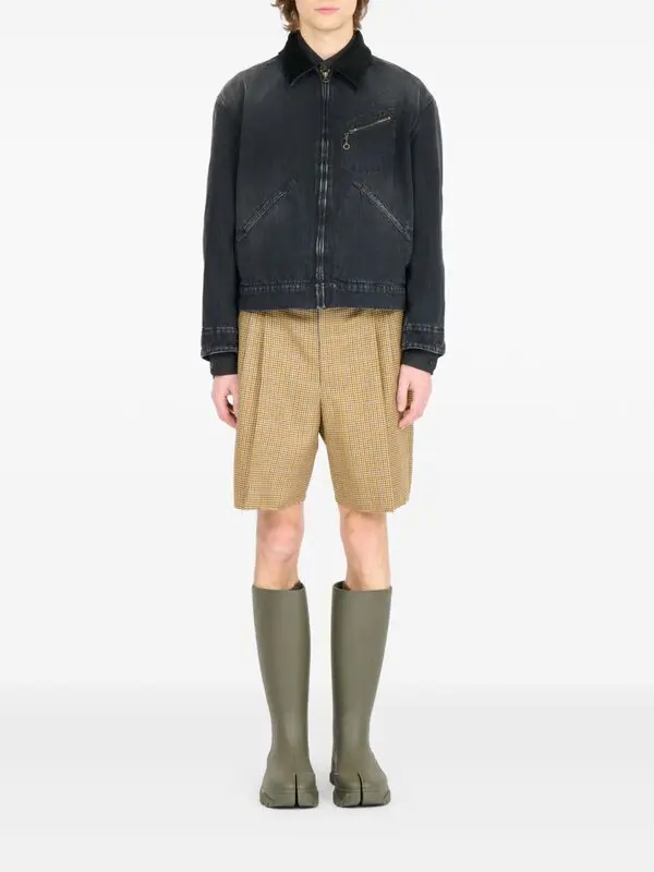 MAISON MARGIELA Zip-up Denim Jacket With Corduroy Collar