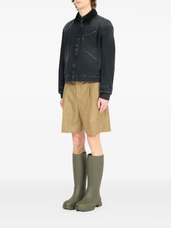 MAISON MARGIELA Zip-up Denim Jacket With Corduroy Collar