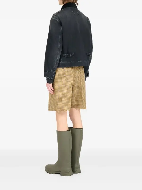 MAISON MARGIELA Zip-up Denim Jacket With Corduroy Collar