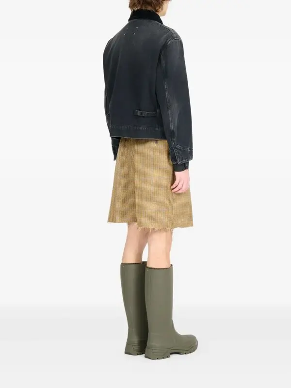 MAISON MARGIELA Zip-up Denim Jacket With Corduroy Collar