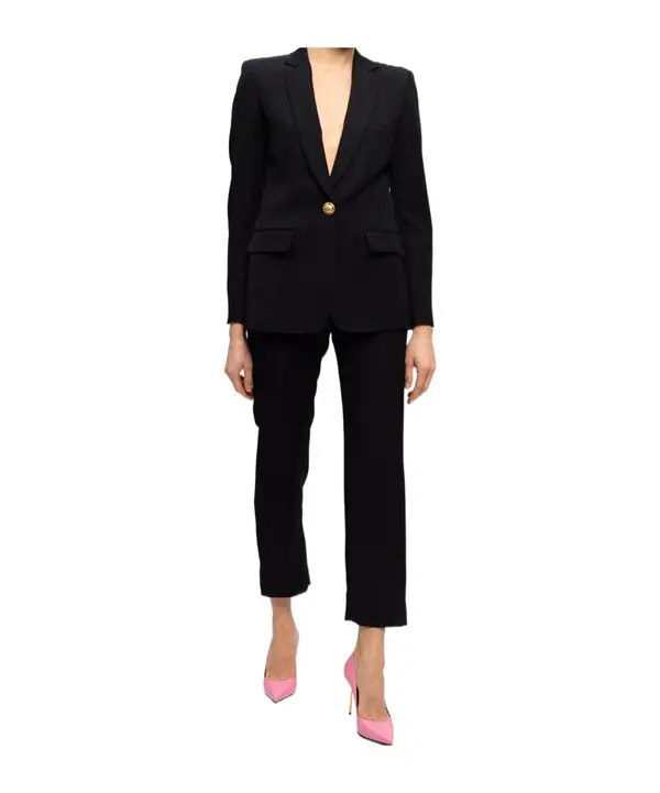 Balmain Straight-leg Wool Cropped Trousers