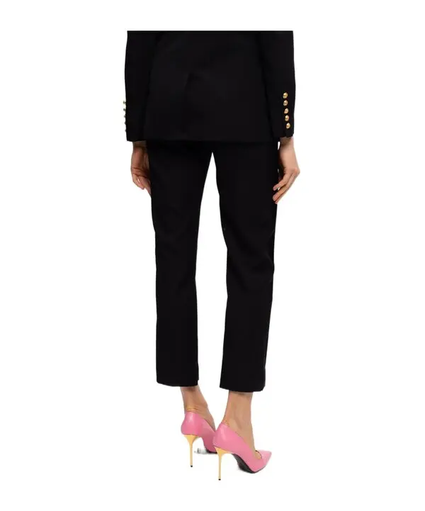 Balmain Straight-leg Wool Cropped Trousers