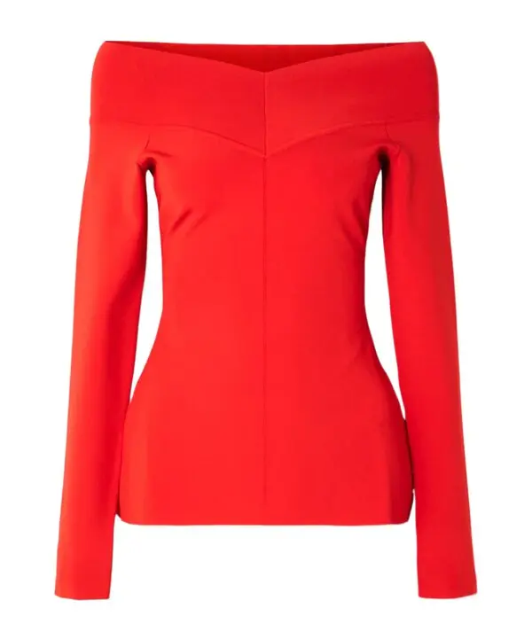Stella McCartney Bardot Off-shoulder Patchwork Top
