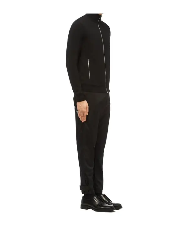Prada Logo Plaque Reversible Bomber Jacket