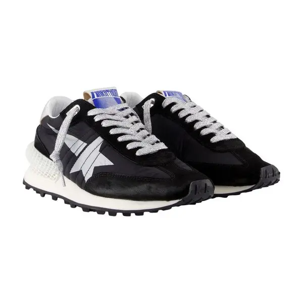 GOLDEN GOOSE Running Marathon Paneled Lace-up Sneakers - Black