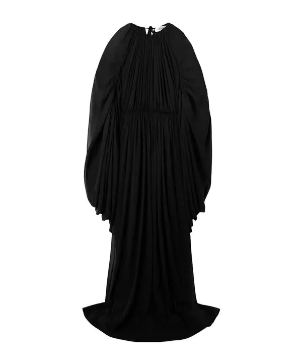 LANVIN Shawl-style Pleated Evening Dress