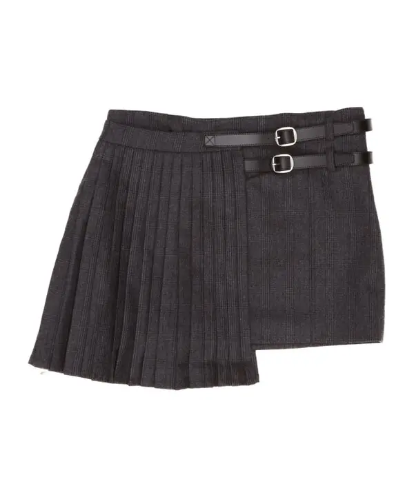 Coperni Pleated Mini Skirt With Buckled Belt
