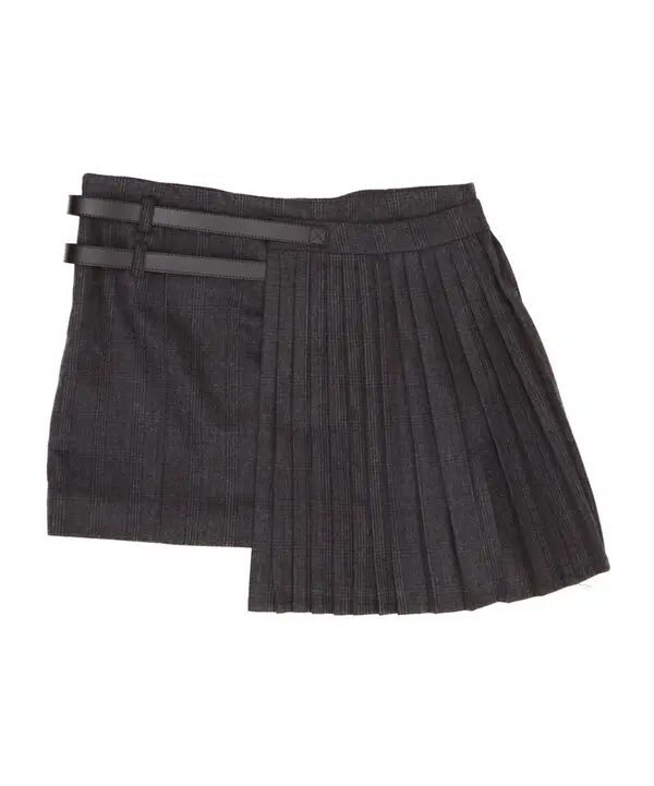 Coperni Pleated Mini Skirt With Buckled Belt