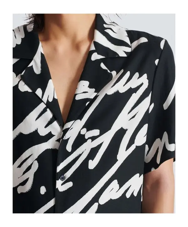 Balmain Love Letter Printed Twill Pyjama Shirt