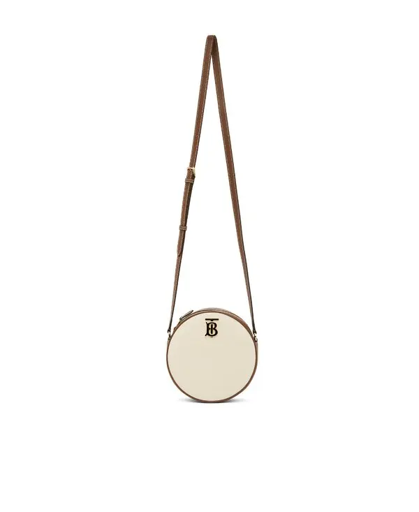 Burberry Monogram Canvas Crossbody Bag - Nude
