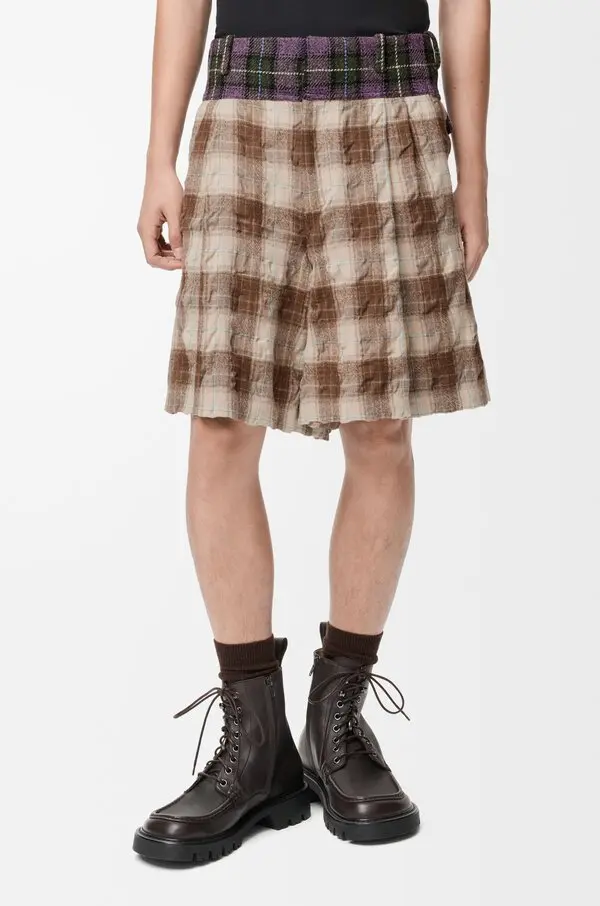 Loewe Checked Plaid Relaxed Fit Shorts
