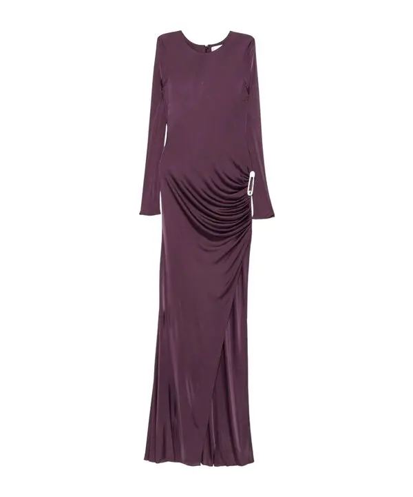 Giuseppe Di Morabito Long Sleeve Draped Maxi Dress