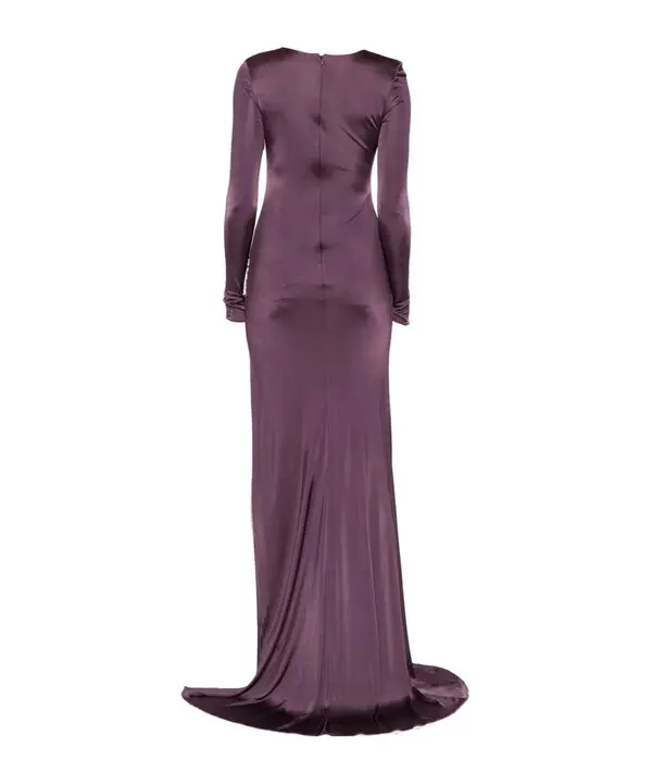 Giuseppe Di Morabito Long Sleeve Draped Maxi Dress