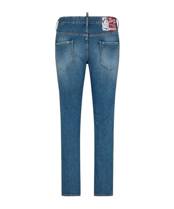 Dsquared2 Straight Leg Distressed Jeans - Blue