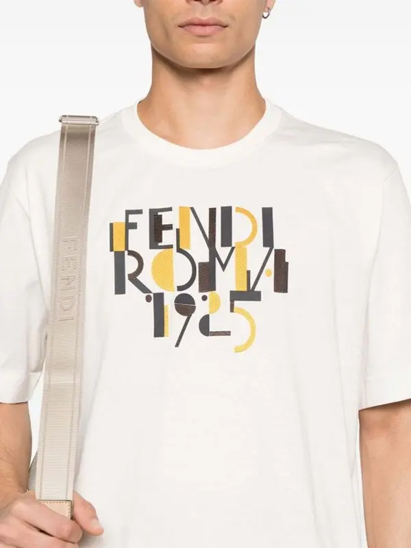 Fendi Logo Printed Crewneck T-shirt