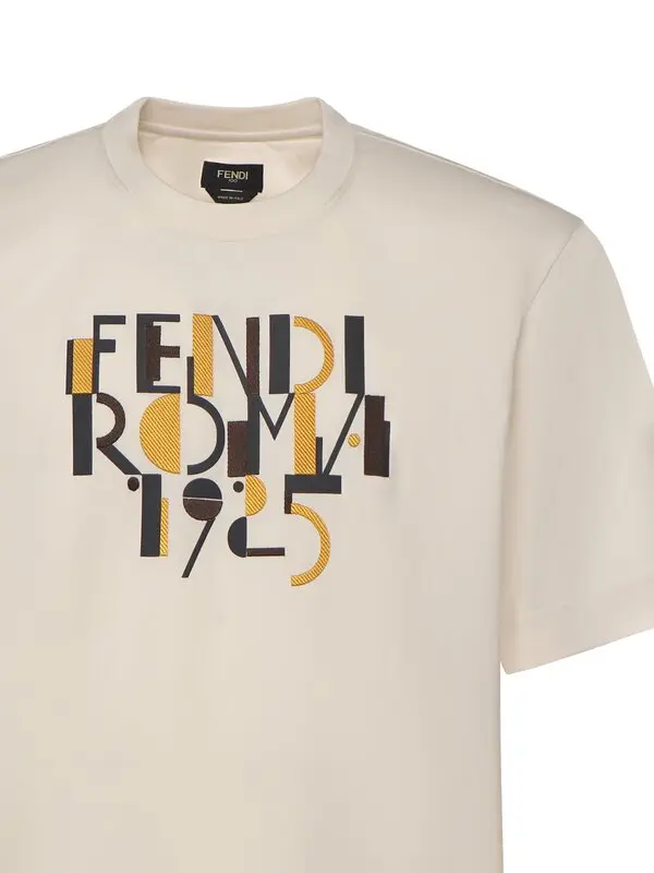 Fendi Logo Printed Crewneck T-shirt