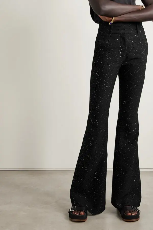 Gabriela Hearst High-waisted Embellished Flare Trousers