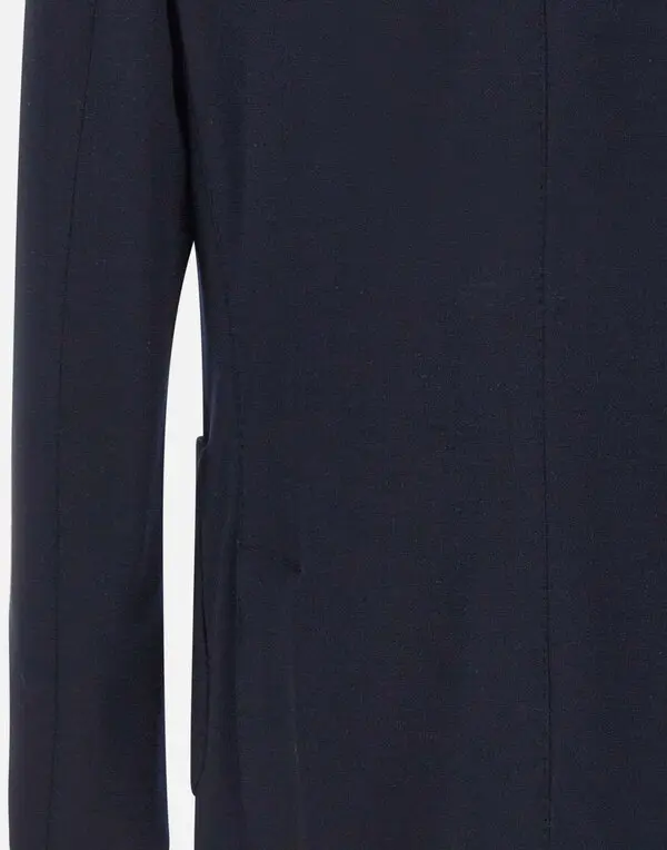 Eleventy Soft Slim-fit Blazer With Logo Button Closure - Black
