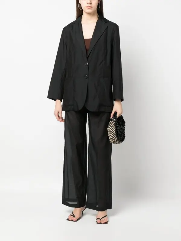 Erika Cavallini Oversized Single-breasted Blazer - Black