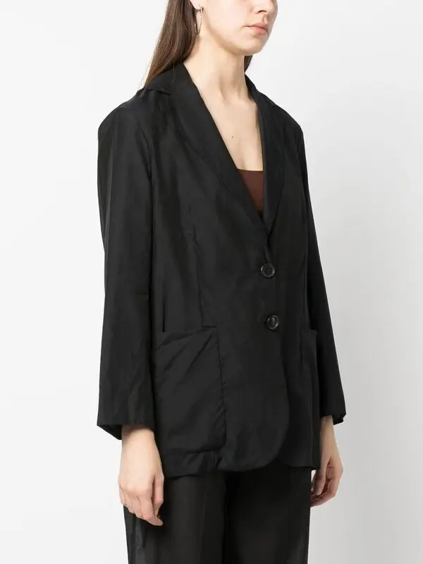 Erika Cavallini Oversized Single-breasted Blazer - Black