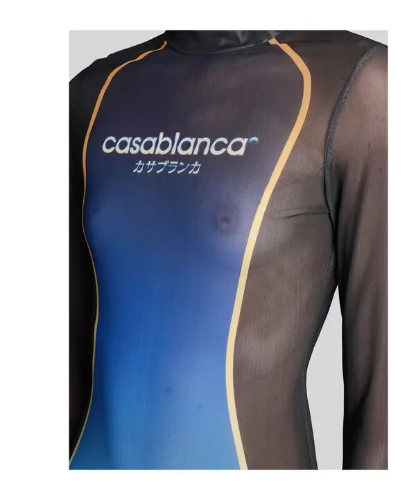 Casablanca Gradient Effect Long Dress