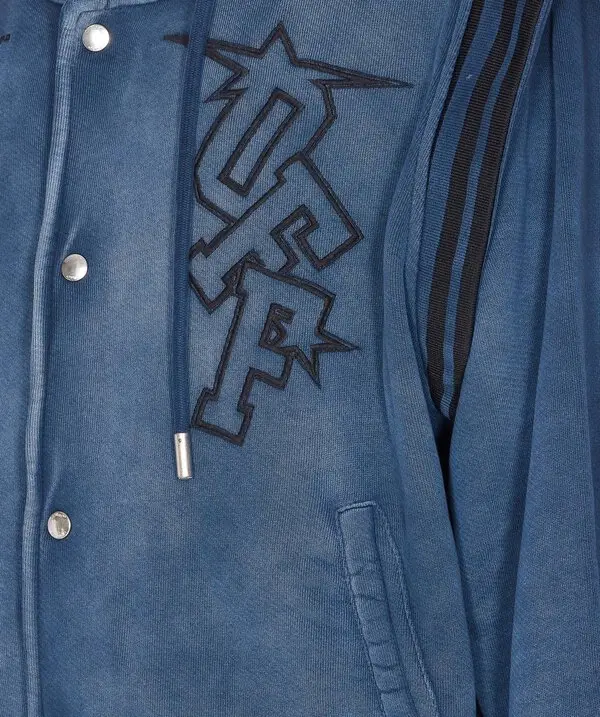 Off-White Button-up Drawstring Hoodie