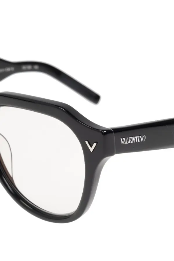 Valentino Garavani Round Frame Glasses - White