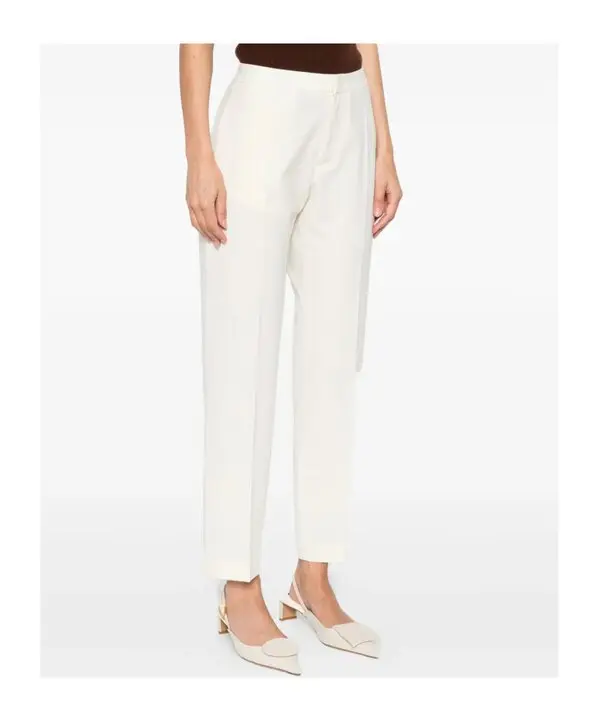 Fabiana Filippi Mid-rise Straight-leg Trousers - White