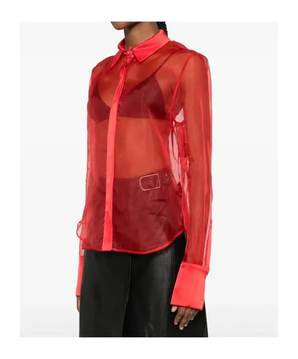 David Koma Semi-sheer Panelled Shirt