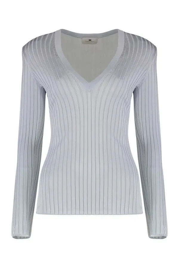 Elisabetta Franchi Long-sleeved V-neck Jumper