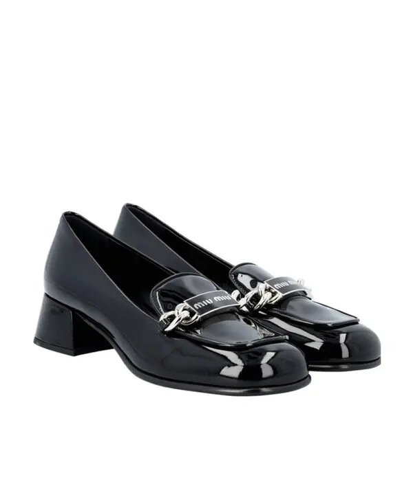 Miu Miu Logo Detail Loafers