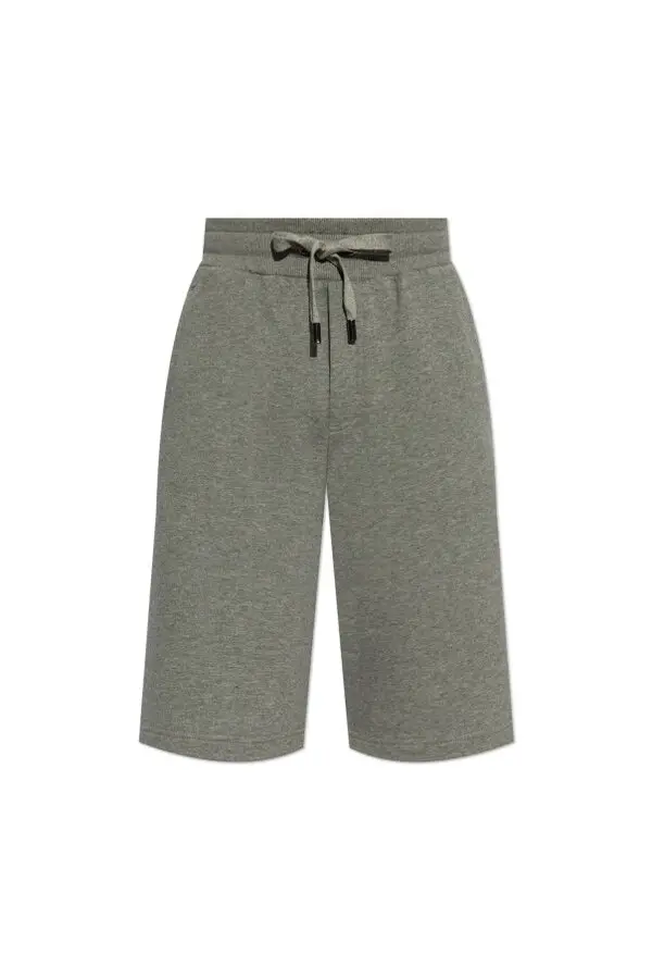 Dolce & Gabbana Logo Plaque Bermuda Shorts - Gray