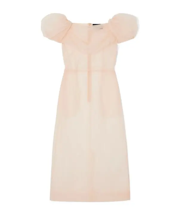 Simone Rocha Gathered Tulle Midi Dress