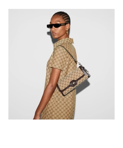 Gucci Luce Small Shoulder Bag - Brown