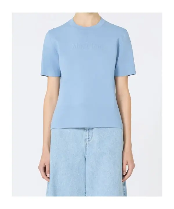 Max Mara Adelio Crewneck Short-sleeved T-shirt - Light Blue
