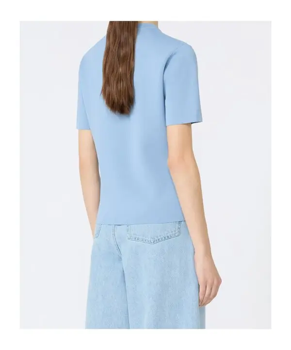 Max Mara Adelio Crewneck Short-sleeved T-shirt - Light Blue