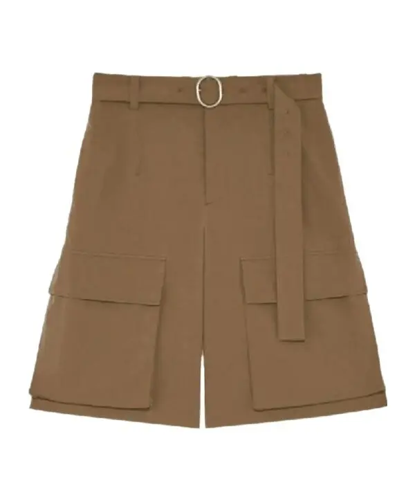 JIL SANDER Belted Cargo Shorts - Brown