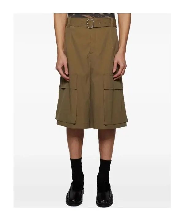 JIL SANDER Belted Cargo Shorts - Brown