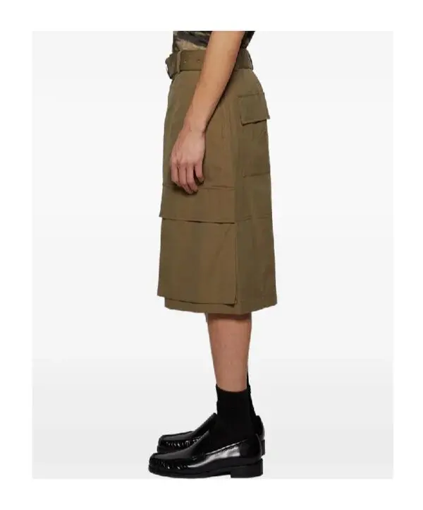 JIL SANDER Belted Cargo Shorts - Brown