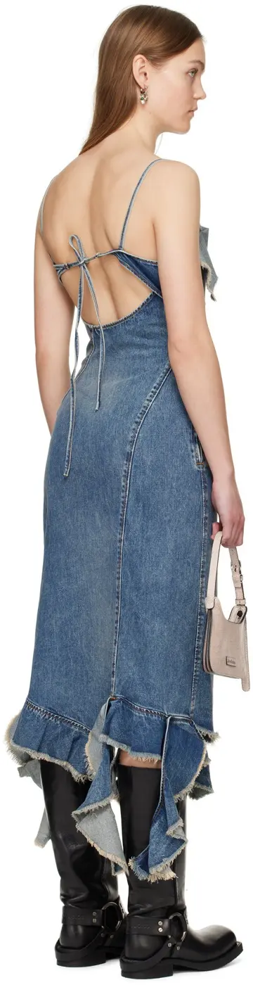 Acne Studios Strappy Midi Denim Dress