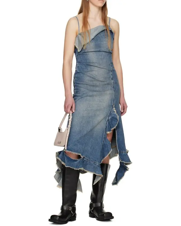 Acne Studios Strappy Midi Denim Dress