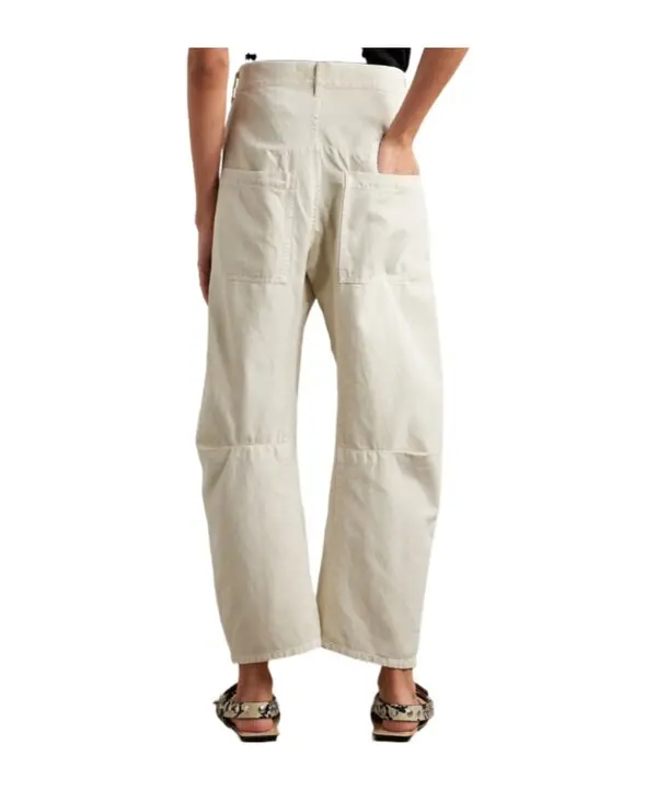 NILI LOTAN Shon Cotton And Linen-blend Twill Tapered Pants - Ecru