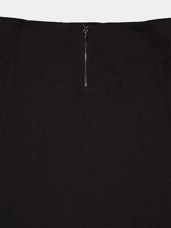 Rabanne Belted Pleated Midi Skirt